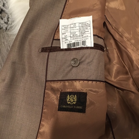 Caravelli | Suits & Blazers | Caravelli Tan Classic 2 Button Suit ...